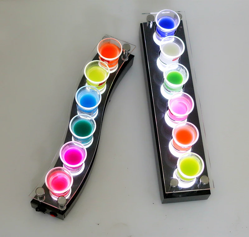 Led Illuminated Acrylic Shot Glass Service Tray - Buy Shot Glass ...