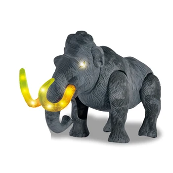 Plastic Battery Operated Walking Woolly Mammoth Elephant Toy With Sound ...