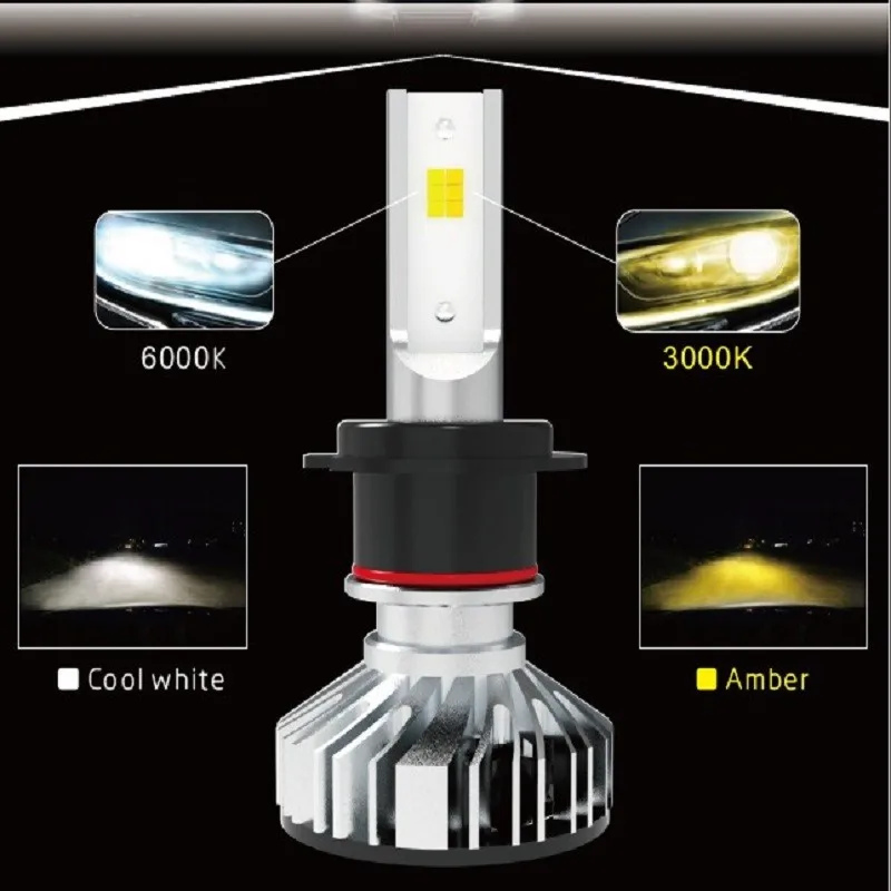 F3 3000k 4500k 6000k Led Headlight Bulb Which Have More Beam Color Than ...