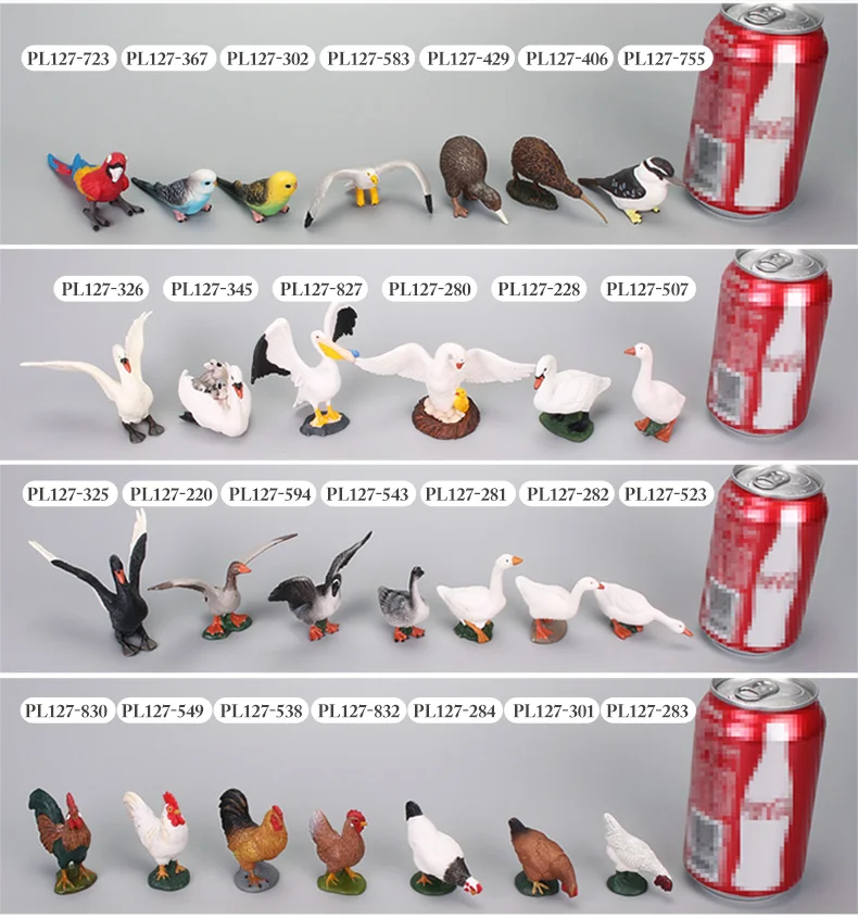 2nd Set PVC Simulation Solid Wild Animal Figures Toys