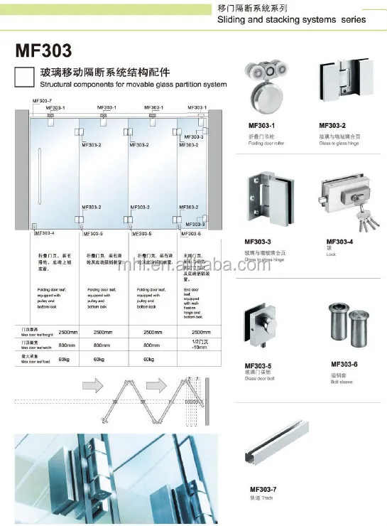 Stainless Steel Frameless Sliding And Stacking Folding Door,Movable ...