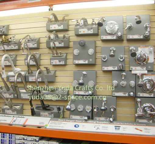 Custom Slatwall Acrylic Kitchen Faucet Display Rack Sanitary Ware Store ...