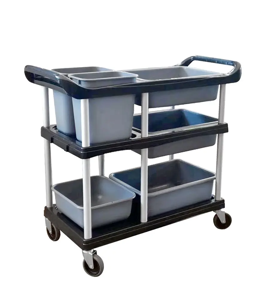 New Product Plastic Service Cart Dish Collect Cleaning Trolley - Buy ...