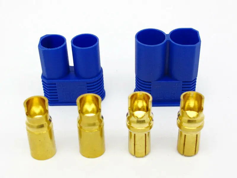 8mm EC8 Bullet Connector Male + Female Plugs Adapters for RC Battery