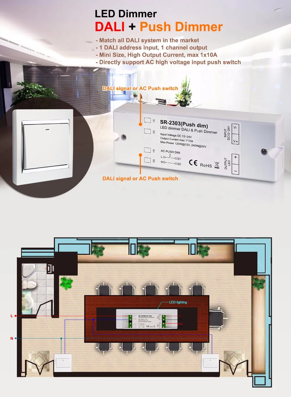 Dali Mini Pwm Dimmer 1-channel - Buy Dali Mini Pwm Dimmer,Dali Dimmer ...