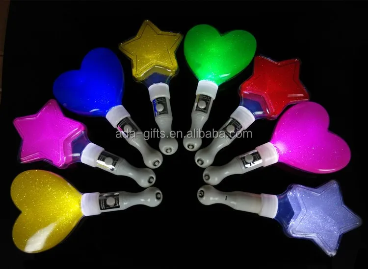 Colorful Heart Shape Led Light Stick Superstar Concert Led Flashing ...