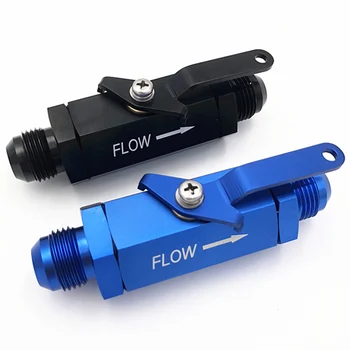 Blue/red An8 Male Fuel Vent Shut Off Valve Aluminum Inline Fuel Shut ...