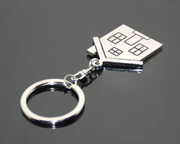 Engraved House Home Shaped Keychain Estate Company Promotional Gifts ...