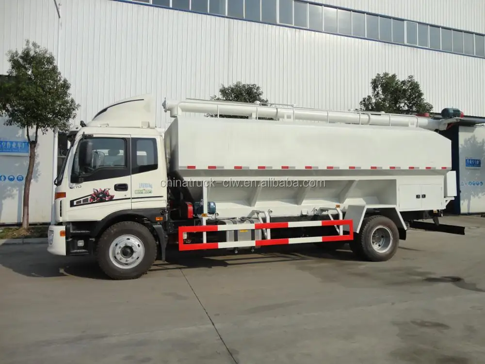 Foton 4x2 Poultry Feed Silo Loading Tankers Hydraulic Feed Truck 14 16 ...