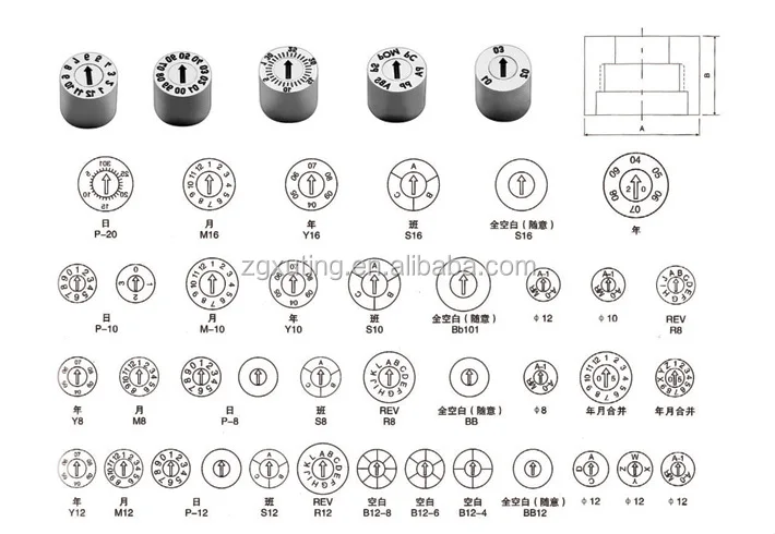 Date Stamp Plastic Injection Mould Round Date Stamp - Buy Date Stamp ...
