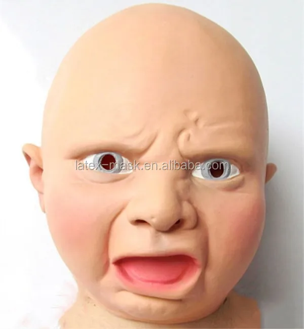 2017 Top Selling Masquerade Costume Rubber Latex Realistic Crying Baby ...