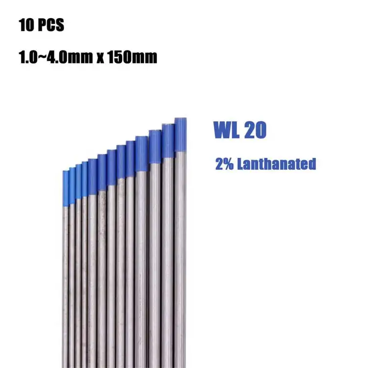 10 PCS Blue Welding Rod 2% Lanthanated 1.0mm 1.6mm 2.0mm 2.4mm 3.2mm 4 ...
