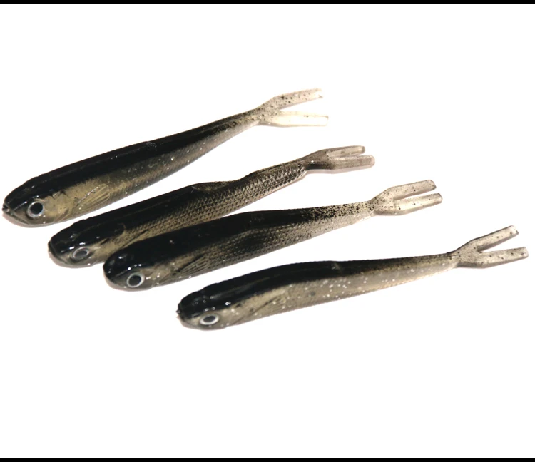 Free Sample Bass Fishing Bait with Forked Tail 70mm 3g
