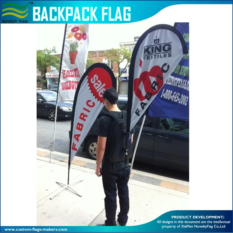 Advertising Walking Teardrop Rectangle Blade X-shape Backpack Flag Banner - Buy Backpack Banner ...