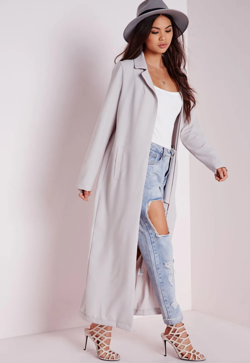 Wholesale Fancy New Style Women Long Sleeve Maxi Duster Coat - Buy ...