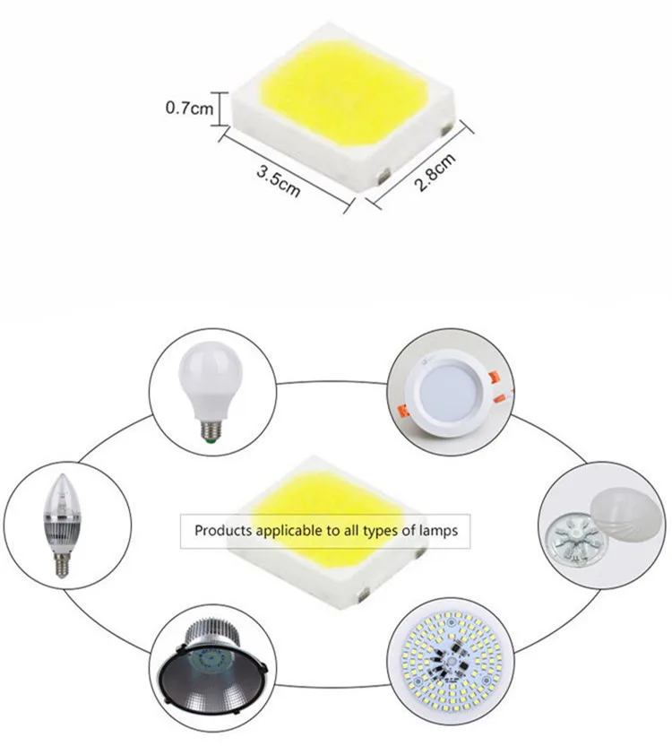 High Lumen Sanan Epistar 0.1w 0.2w 0.5w Smd2835 Led Chip - Buy Led Chip ...