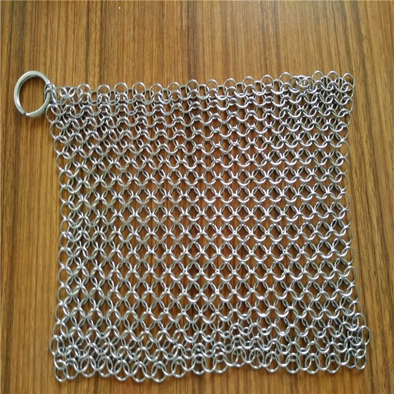 Stainless Steel 304,316 Chain Mail Ring Scrubber,Cast Iron Pan Cleaner ...