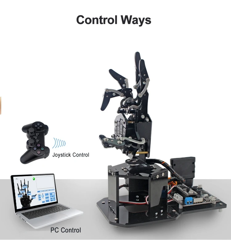 UHand2.0 Open Source Arduino Robot Hand - Bionic Five Fingers Right ...