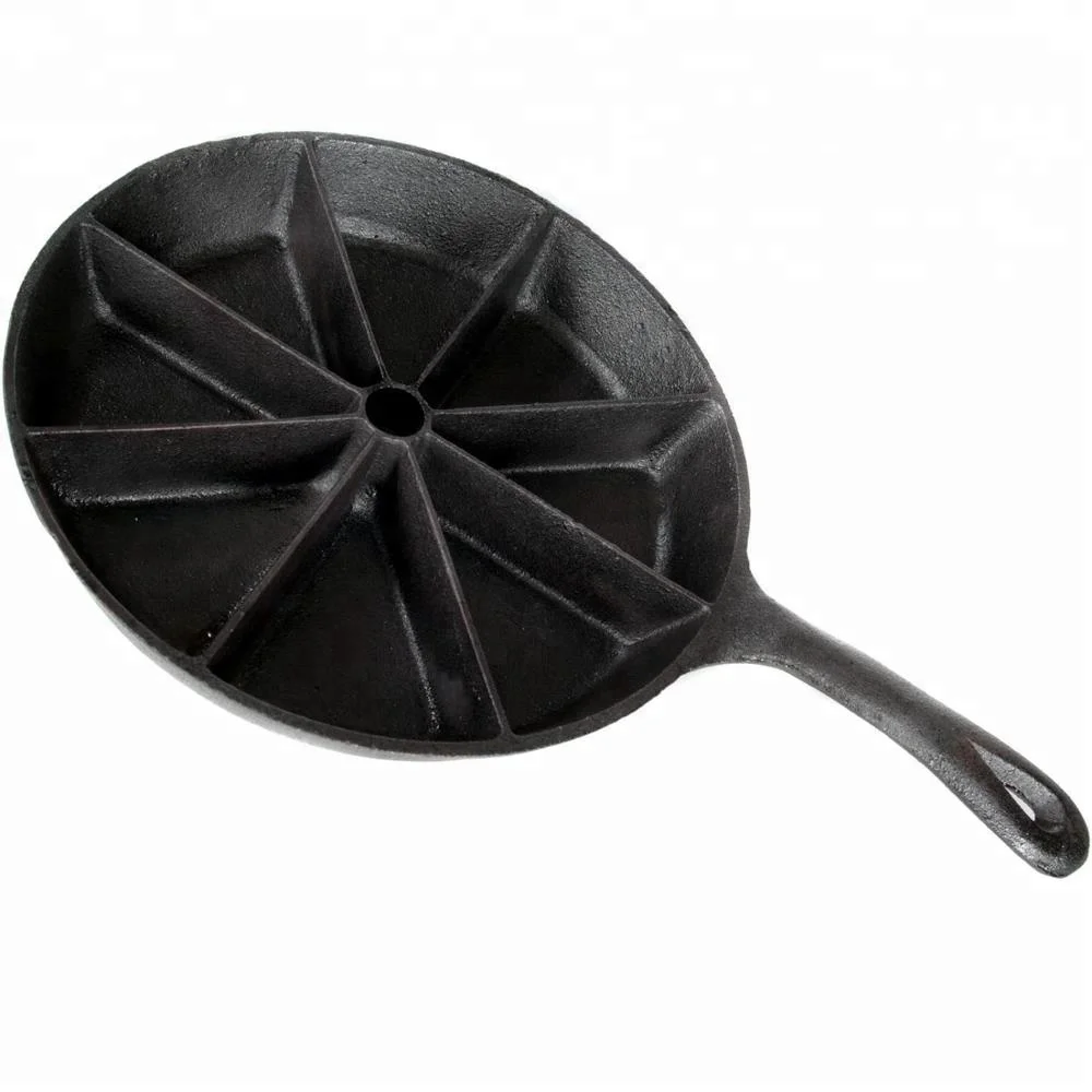 Cast Iron Cornbread Wedge Pan - Pre-Seasoned & Eco-friendly