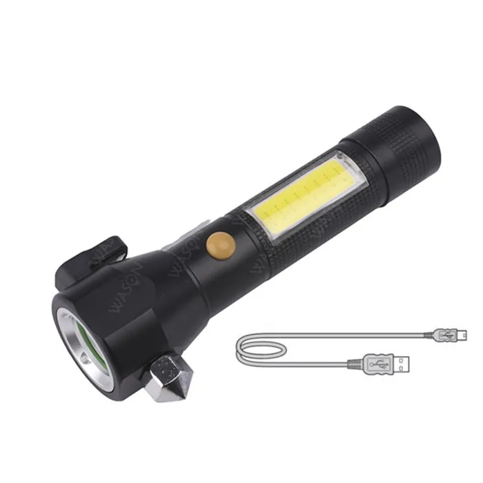 New Square Shape Dimmable Waterproof Rechargeable 18650 Flashlight ...