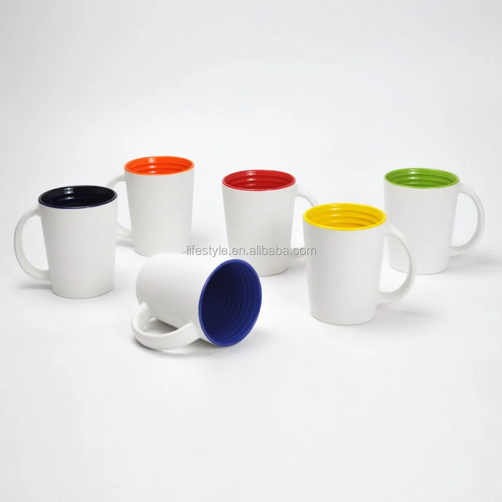 Stoneware V-shape Mug With Solid Color,Ceramic Coffee Mug - Buy ...