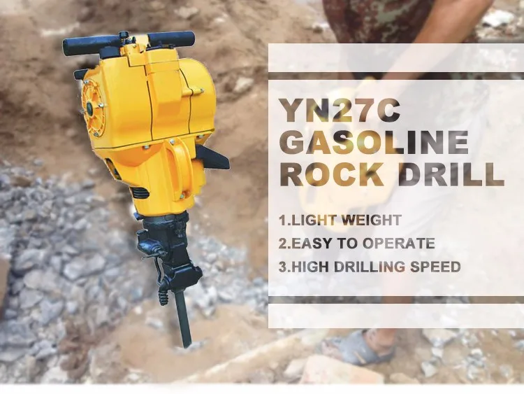 Portable Digging Machine Gasoline Driven Rock Drill - Buy Gasoline Rock ...