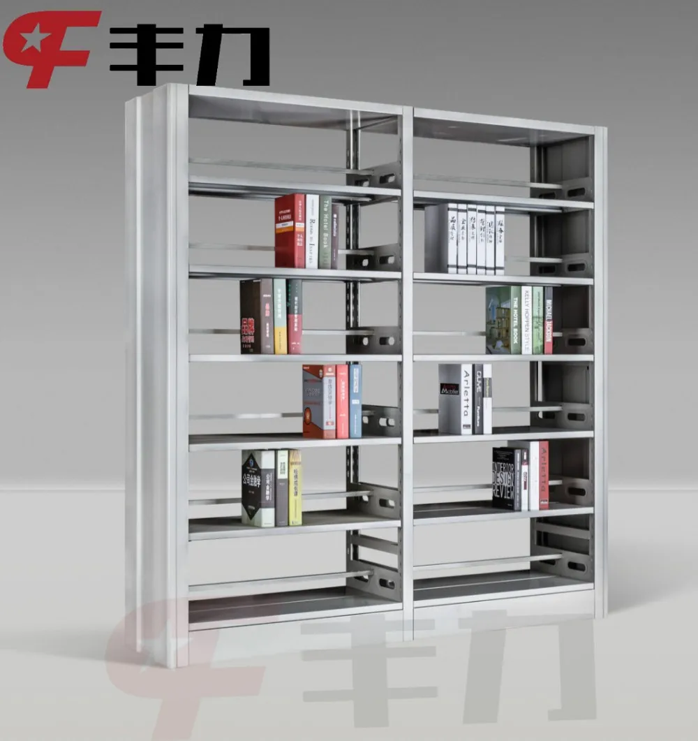 High Quality 6layers Library Two-sided Two Column Steel Bookshelf - Buy ...