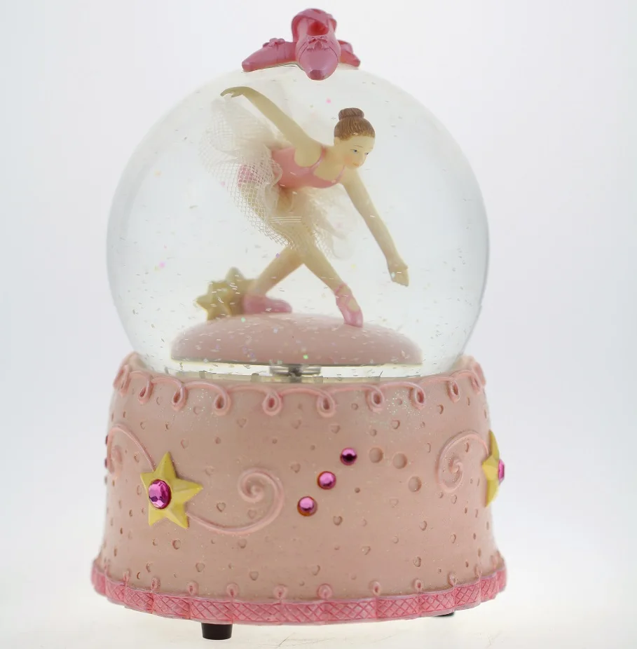 Christmas Polyresin Snowball Ballerina Music Box Sm 001 - Buy Ballerina ...