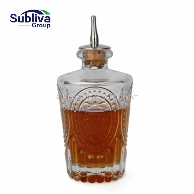 130ml Diamond Square Dash Bottle - Donatello Drink Pourer
