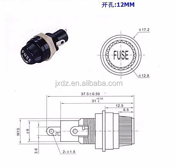 5*20mm 5x20mm Glass Fuse Holder 12mm 15a 125v 10a 250v - Buy 5x20mm Fuse Holder,5x20mm Fuse ...