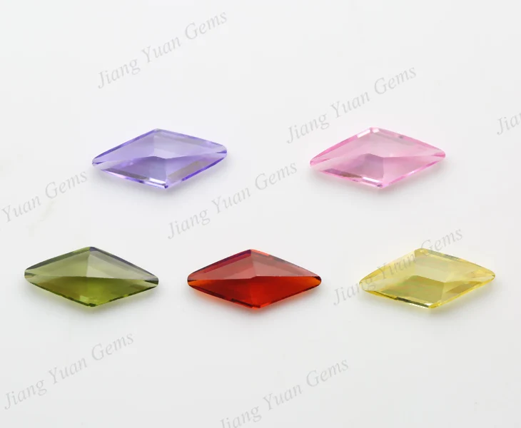 Pink Irregular Cut Rhombus Shape Zirconia Cz Gemstone - Buy Rhombus ...