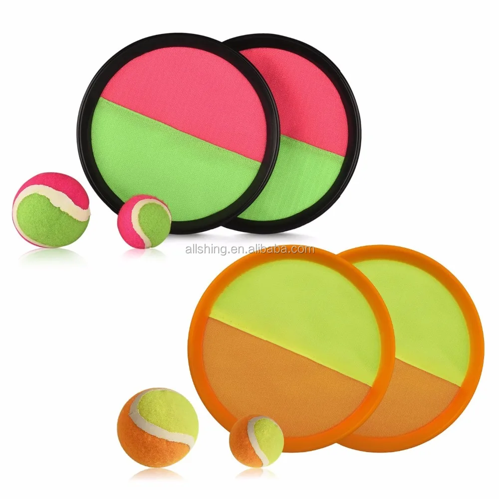 Wholesale Paddle Ball Catch Set Self-stick Disc Paddles And Toss Ball ...