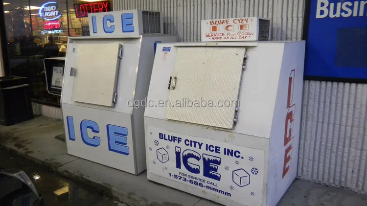 Air Cooling Slant Door Gas Station Ice Cube Refrigerator - Buy Ice Bag ...