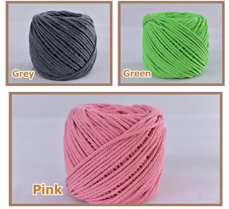 Wholesale Twisted Multi Colored Craft Cotton Rope Macrame Cord 4mm ...