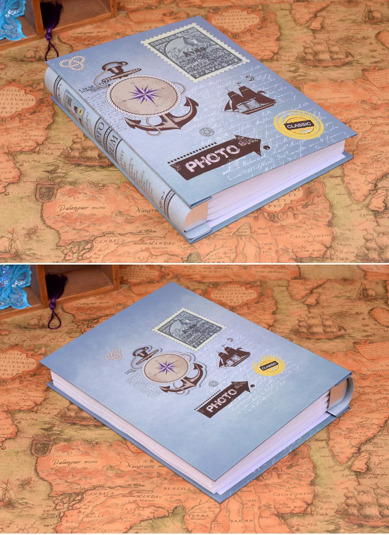 Retro Interleaf Style Photo Gallery 200 Sheets Family Photo Album Baby ...