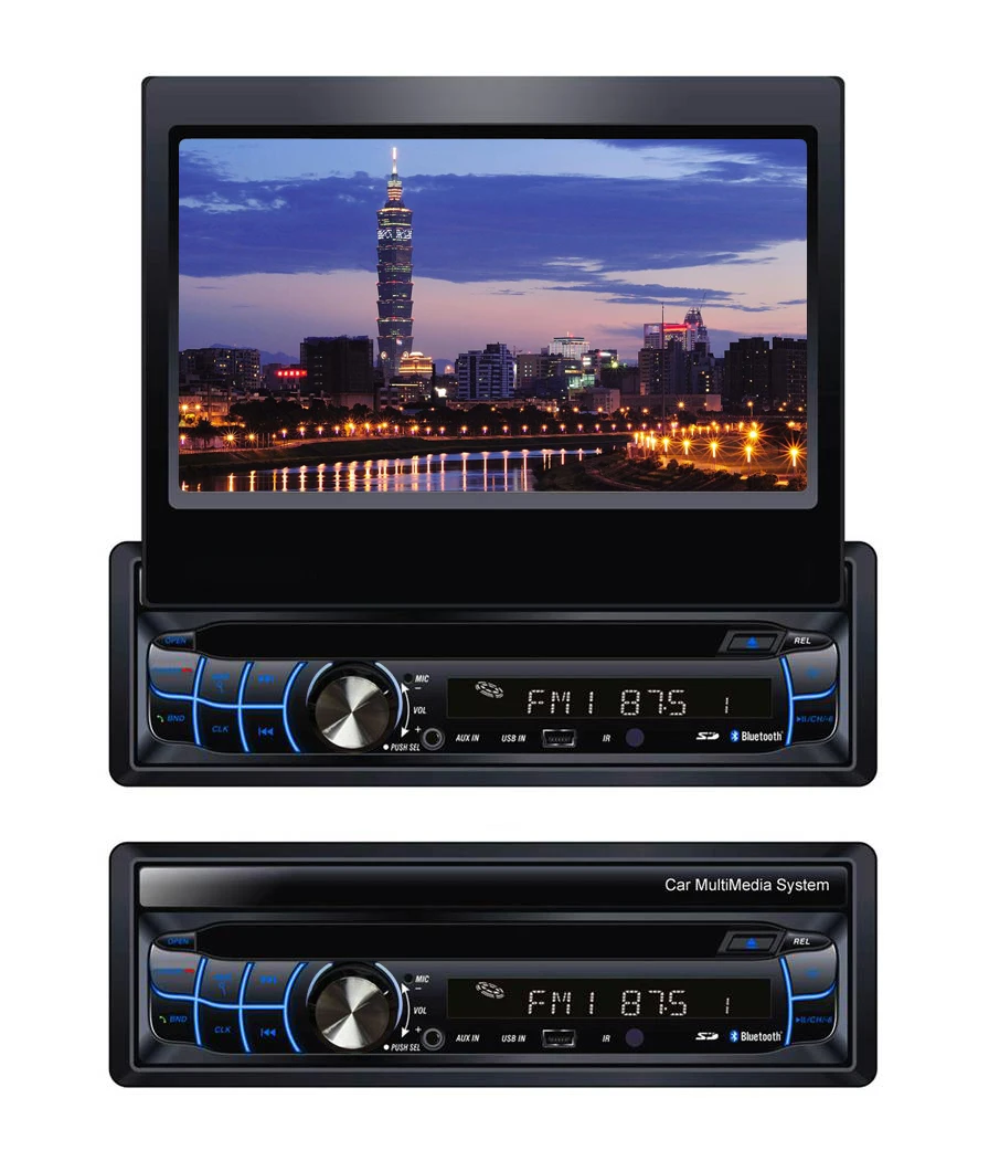 Hot Selling! In Dash 7 Inch Retractable Screen Motorized Car Dvd Player ...