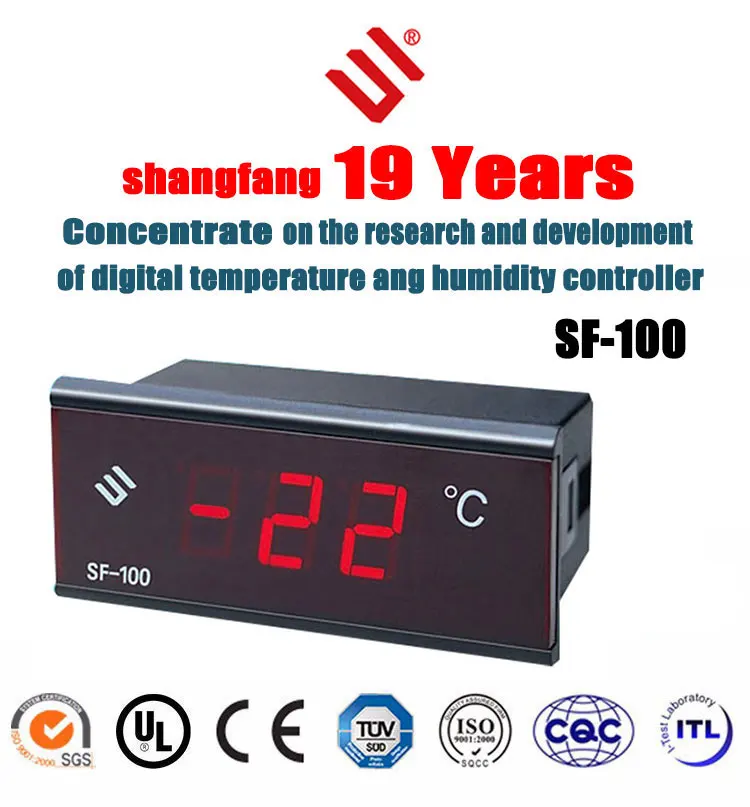 Sf100 Accuracy+-1 Degree C Digital Temperature Meter Pt100 With Sensor ...