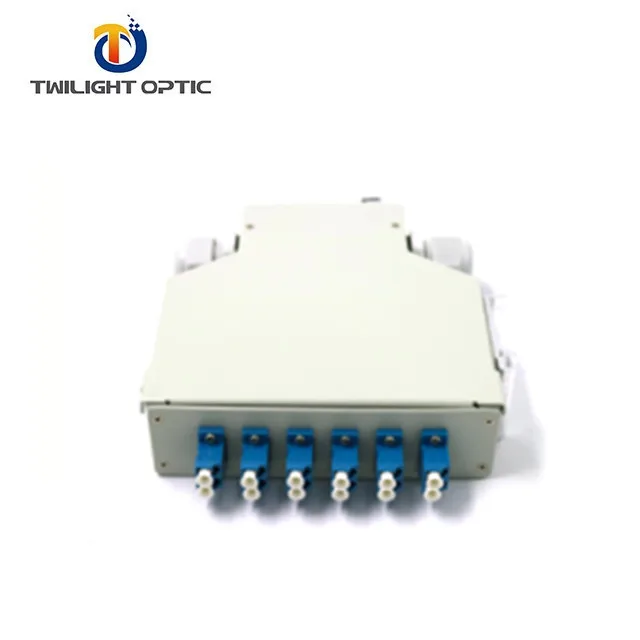 8 LC Duplex DIN Rail Fiber Optic Splice Termination Box