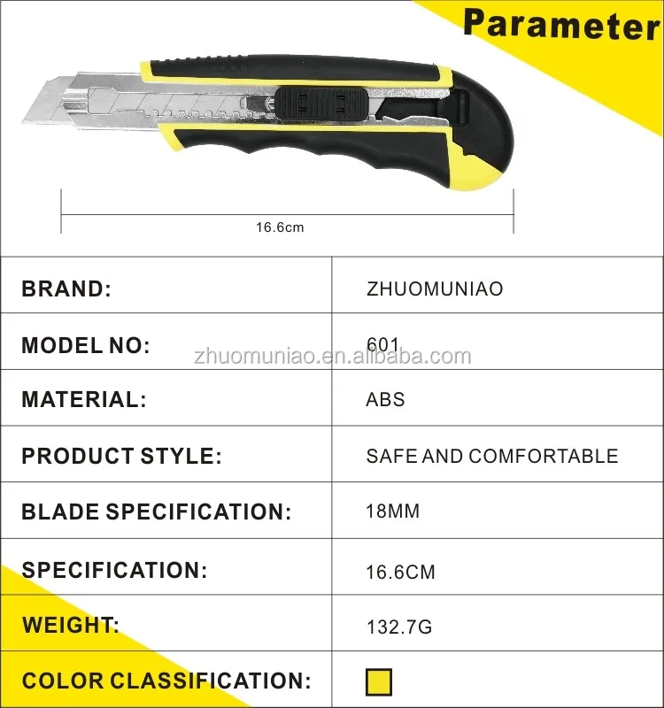 Auto Lock Heavy Duty Steel 18mm Snap-off Blade 100 Pack Reload Utility ...