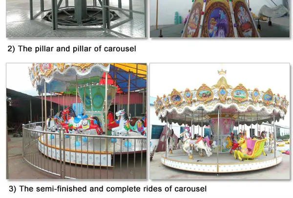 Mini Merry Go Round Rotating Seahorse Rides Amusement Rides With ...