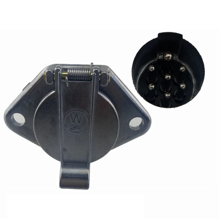 Truck Trailer Electrical Fog Susie Coil Socket Type N 7 Pin 24V