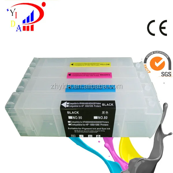 Hot Selling Refillable Ink Cartridge For Hp Designjet 5000/5000pc/5500 ...