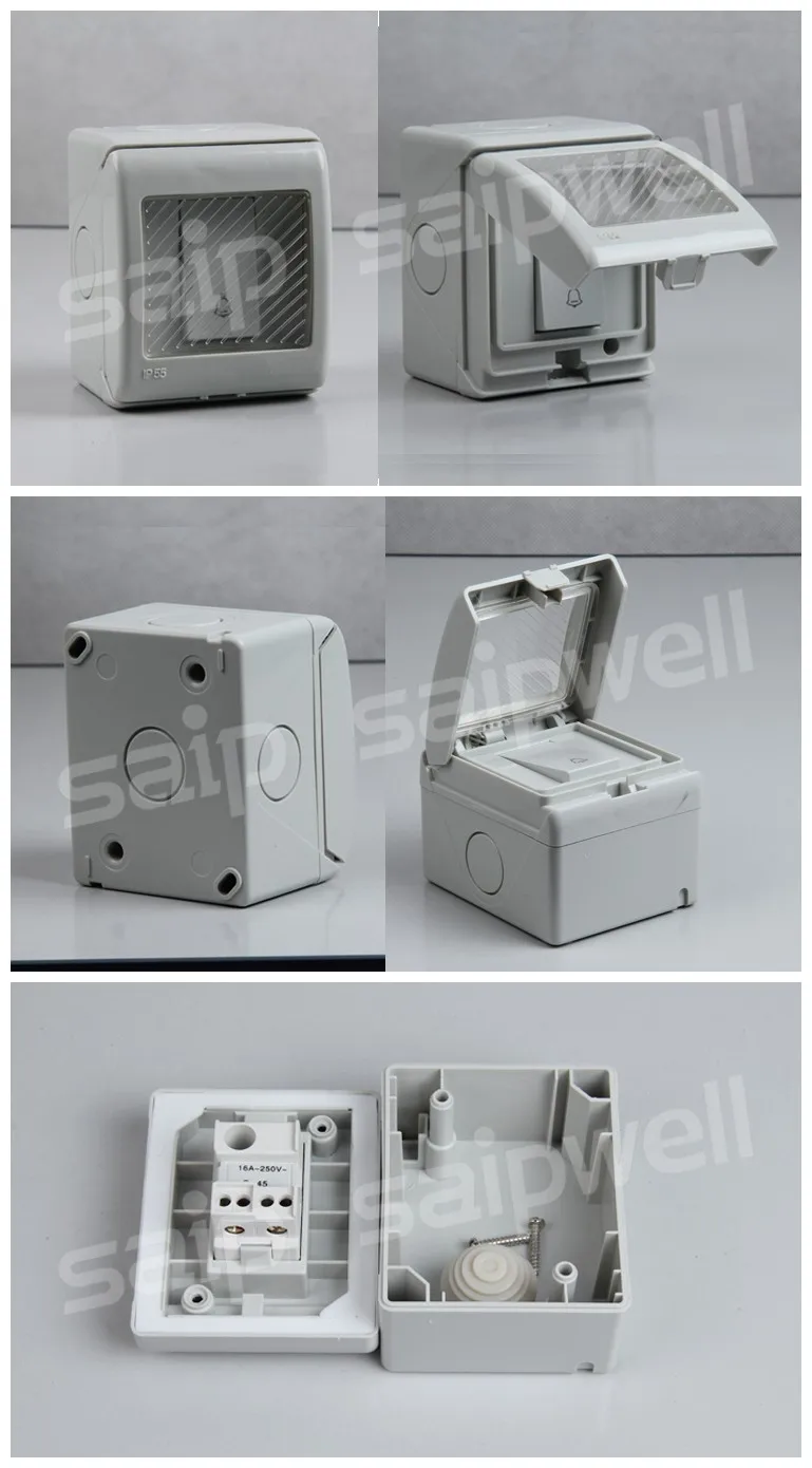 High Quality Ip55 Waterproof Doorbell Push Button Switch With Cover ...
