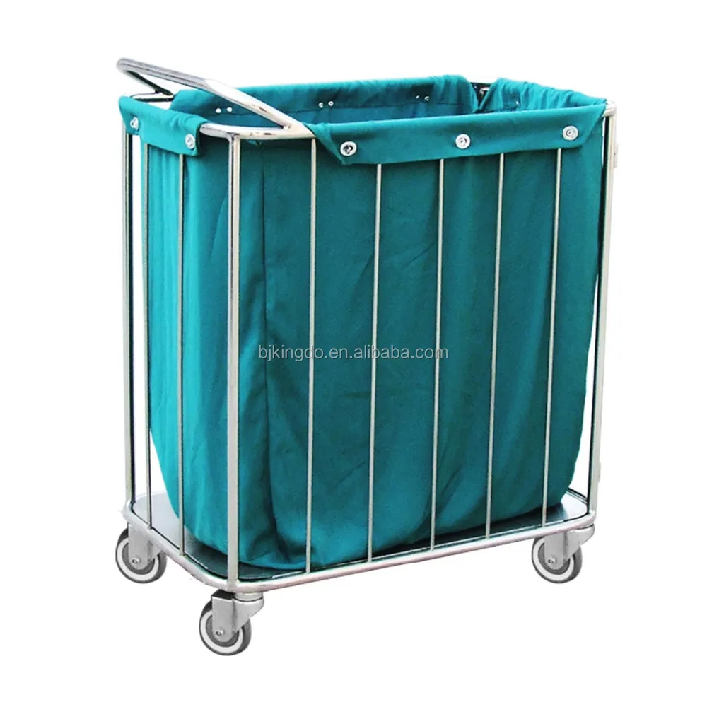 Medical Soiled Linen With Bag Stainless Steel Cleaning Laundry Trolley ...
