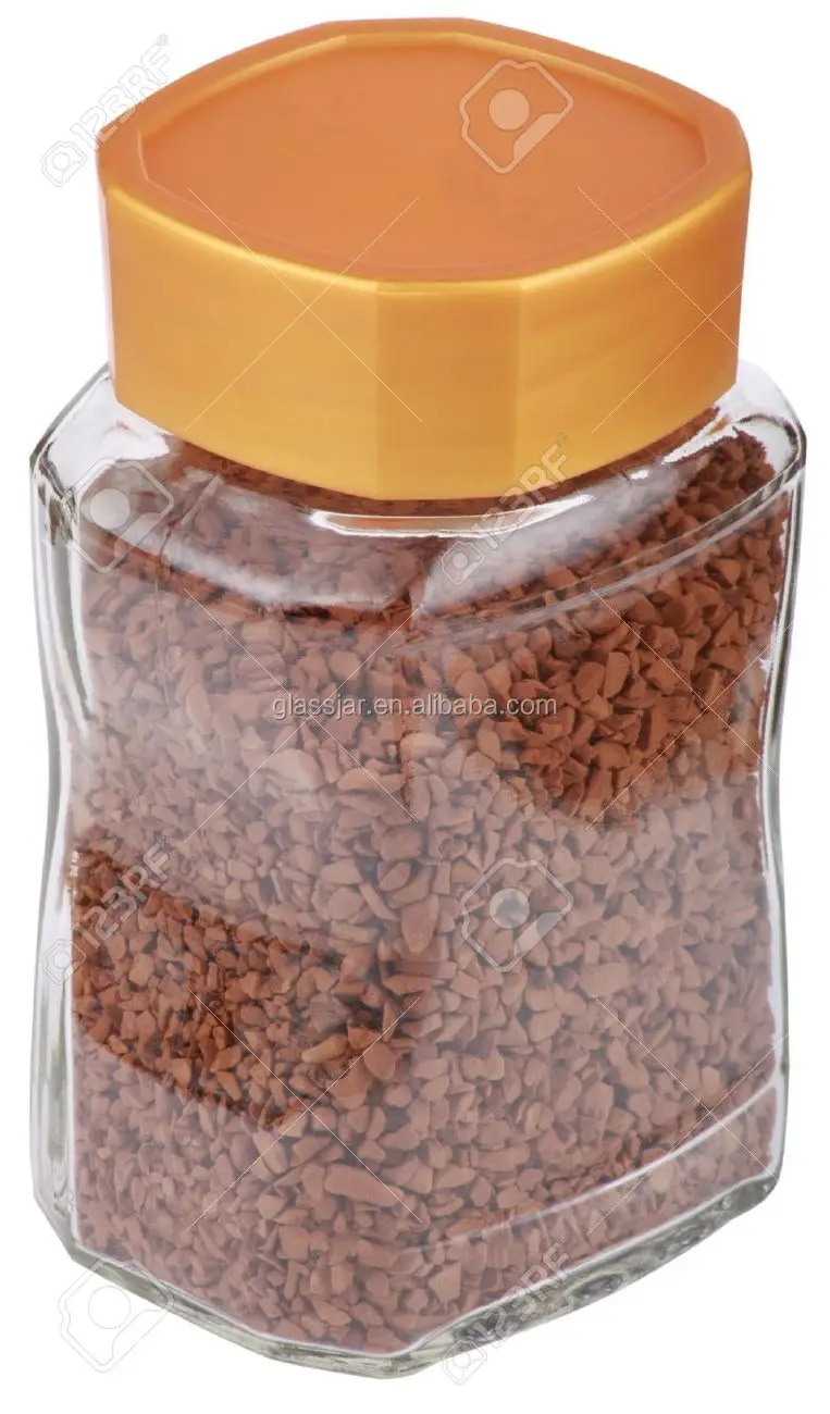 200g Instant Coffee Glass Jars With Plastic Cap - Buy 50g Coffee Jar ...