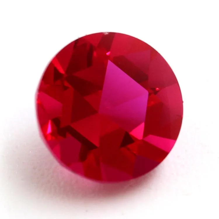 High Quality Lab Created Wholesale Price Synthetic Ruby Round Shape ...