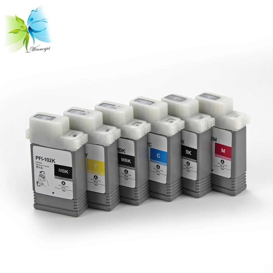 Pfi 102 Pigment/dye Ink Cartridge For Canon Ipf 605 500 510 600 610 700 ...