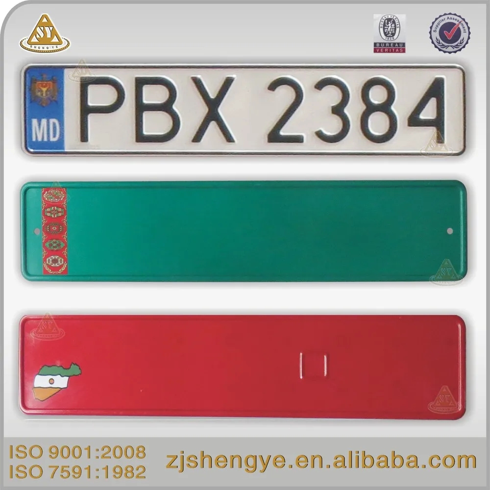 Blank Reflective Euro Car License Plate - Buy Euro Car License Plate ...