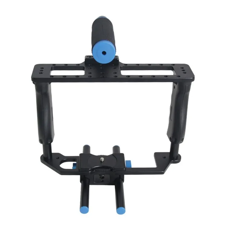 Professional Dslr Rig Video Camera Cage Rail 15mm Rod System Top Handle ...