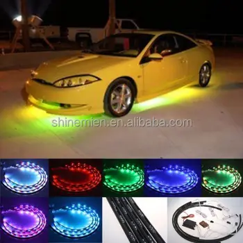 7 Color Led Strip Under Car Tube Underglow Underbody System Neon Lights ...